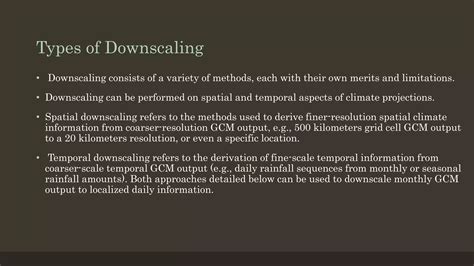 Downscaling Of Global Climate Data Pptx