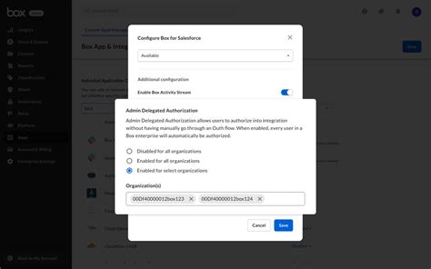 Admin Delegated Authorization In Box For Salesforce Dec 2023 Box