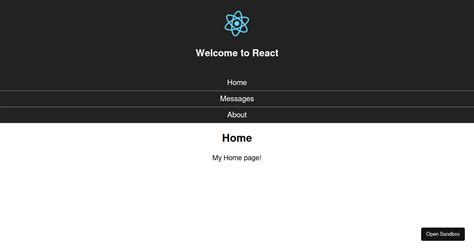 React Router 4 Example Codesandbox