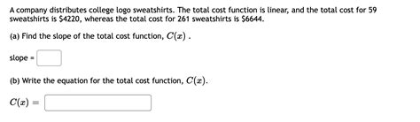 solved a company distributes college logo sweatshirts the