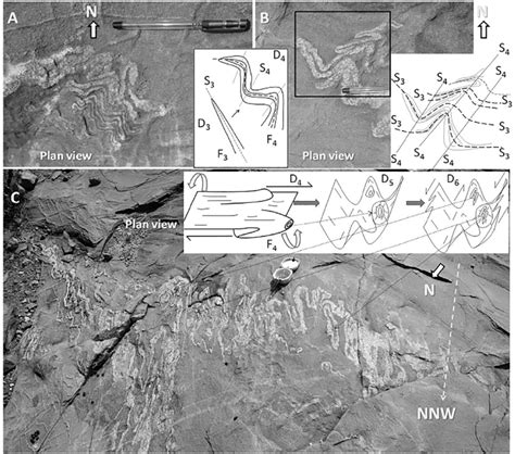 A Superposition Of Fold With Type 3 Interference In Quartz Ribbonvein Download Scientific