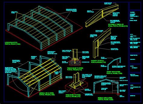 Image Result For Steel Frame Structure Dwg Çatı Autocad Mimari