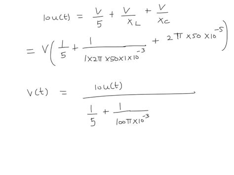 SOLVED A parallel RLC circuit with R 5Î L 1mH and C 10uF is excited by a current source of