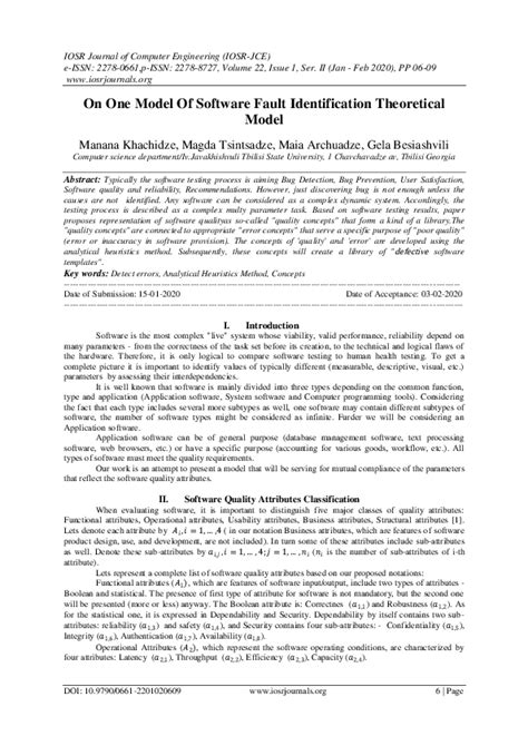 Pdf On One Model Of Software Fault Identification Theoretical Model