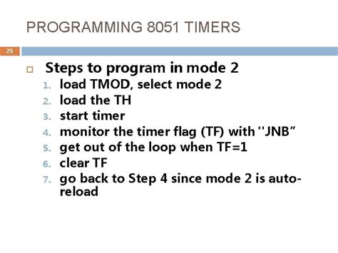 the 8051 microcontroller and embedded systems 8051 timer