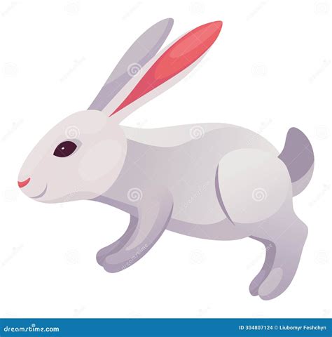 rabbit animation icon bunny jump or running motion element for 2d game