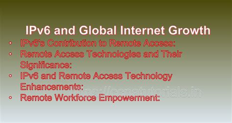 Ipv6 And Remote Access Technologies Ccna Tutorials