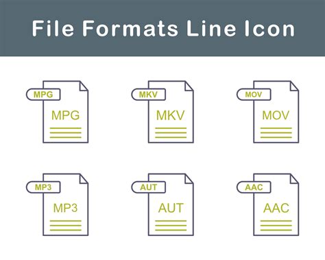 File Formats Vector Icon Set 20708753 Vector Art At Vecteezy