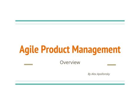 Agile Product Management Pdf