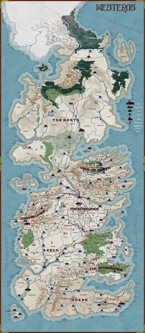 Printable Game Of Thrones Map
