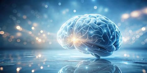 Illuminated Human Brain A Glowing Representation Of Neural Pathways And