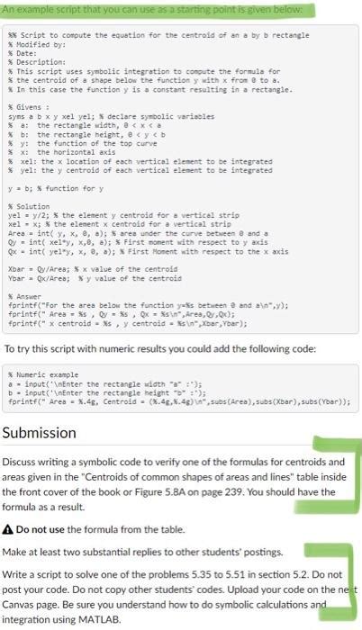 Solved Using The Given Code As A Guideline In Matlab1