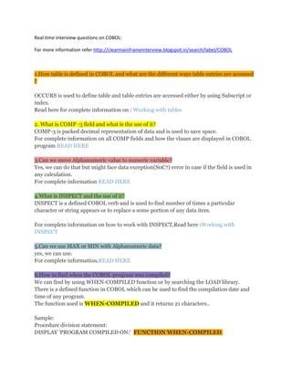 Cobol Interview Questions PDF