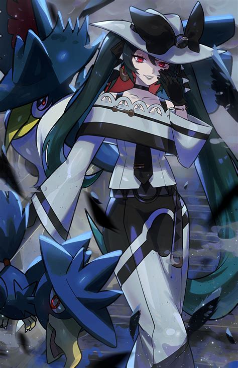 Ryairyai Dark Miku Project Voltage Hatsune Miku Honchkrow Murkrow Nintendo Pokemon