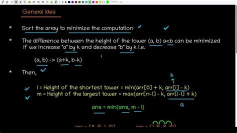 Minimize The Heights I Geeksforgeeks Problem Of The Day Python C Youtube