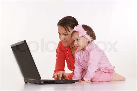 Mother Show Daughter Notebook Stock Image Colourbox