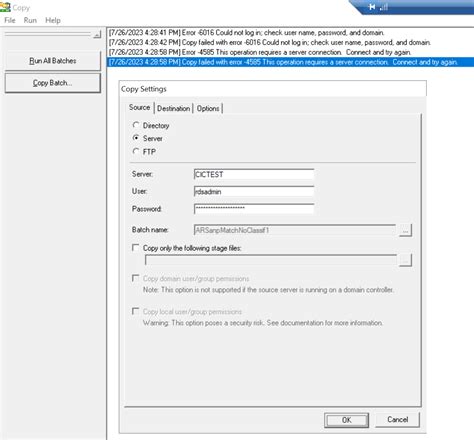 Opentext Intelligent Capture Iacopy Failing To Copy And Returning