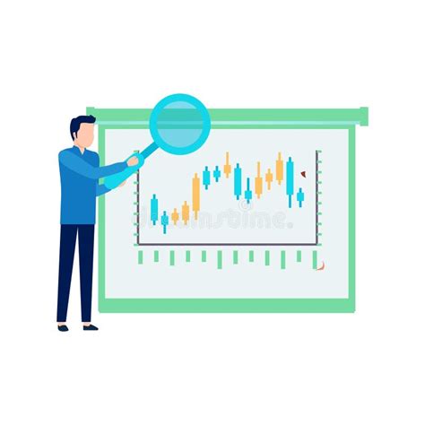 Boy Searching Online For Chart Graphs Stock Illustration Illustration