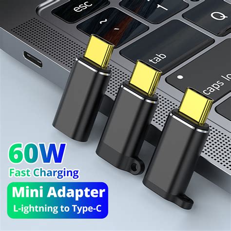 PD 60W OTG USB C To IOS Adapter Fast Charging For IOS Male To Type C Female Converter For Ip 15