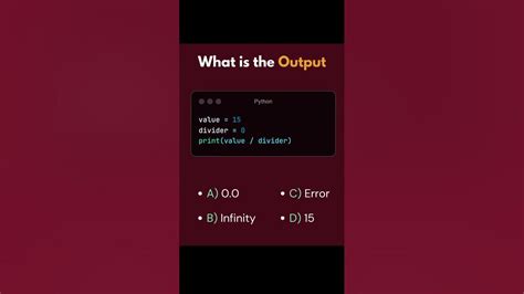 Answercommentdailyquizdivisionpythonprogrammingmorning Youtube