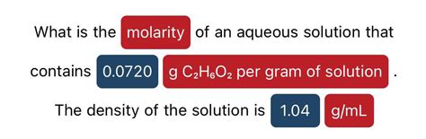 [answered] What Is The Molarity Of An Aqueous Solution That Contains Kunduz