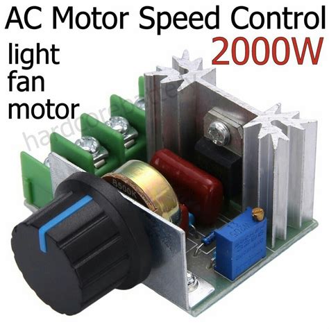 Adjustable Voltage Regulator PWM AC Motor Speed Control Controller V V W FAN LED Light