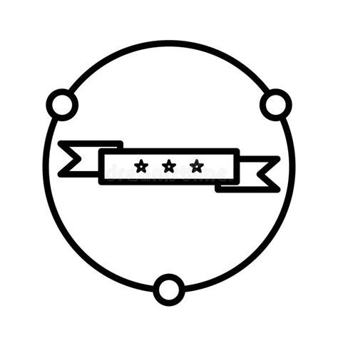 Sash Icon Linear Logo Mark In Black And White Stock Vector Illustration Of Frame Retail