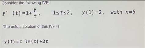 Solved Part 1 Use Modified Eulers Method Runge Kutta