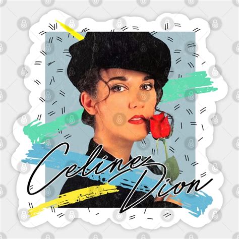 Celine Dion 80s Aesthetic Fan Art Design Celine Dion Sticker