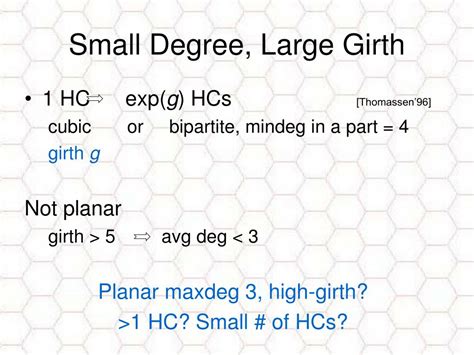 Ppt Hamiltonian Cycles In High Girth Graphs Powerpoint Presentation Free Download Id4157424