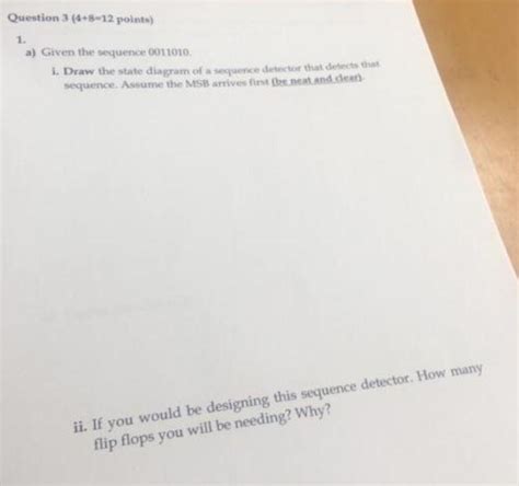 Solved Question 3 4 812 Points 1 A Given The Sequence Chegg