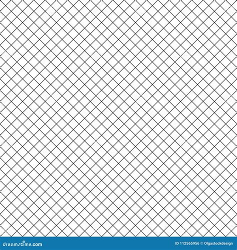Square Grid Vector Seamless Pattern With Thin Lines Mesh Chinese Background Stock Vector
