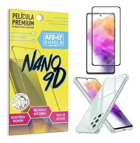 funda antichoque para samsung a73 y película nanocerámica 9d mercadolibre