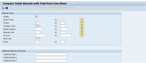 GCGS SAP Tcode Reconciliation Of Total Line Items