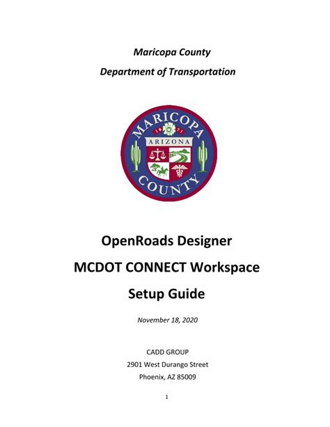 Pdf Openroads Designer Mcdot Connect Workspace Setup Guide Dokumentips