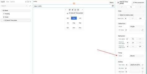 Date And Time Picker Showing Months And Not Days Ask Us Anything Weweb Community