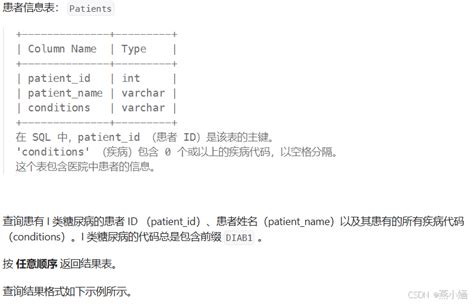 Sql——1527 患某种疾病的患者sql Sever查询1527 患某种疾病的患者 Csdn博客