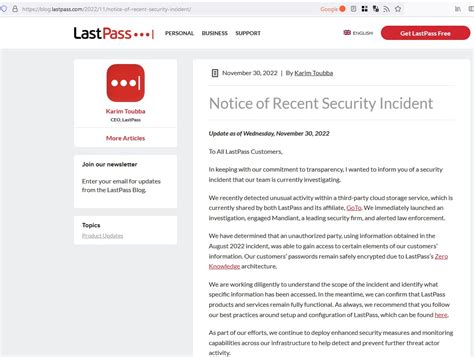 Lastpass Suffers Another Data Breach Customer Data Stolen Ghacks Tech News