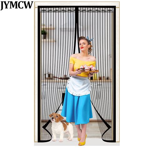 마그네틱 스크린 도어 헤비 듀티 방충망 커튼 강력한 자석 및 풀 프레임 방충 문에 틈 없음 가정용 천 제품