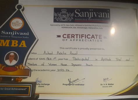 Ankita Avhad On Linkedin Awarded To The Dynamic Duo For Their Exceptional Teamwork Where The Sum