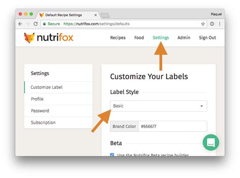 Are There Different Label Styles I Can Use Nutrifox