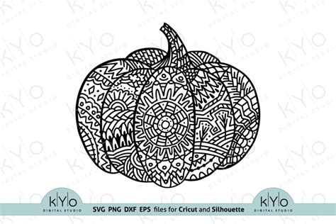 Pumpkin Mandala Svg Zentangle Pumpkin Svg 858957