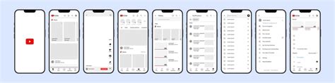 Premium Vector Youtube Mobile Interface You Tube Screen Social Media