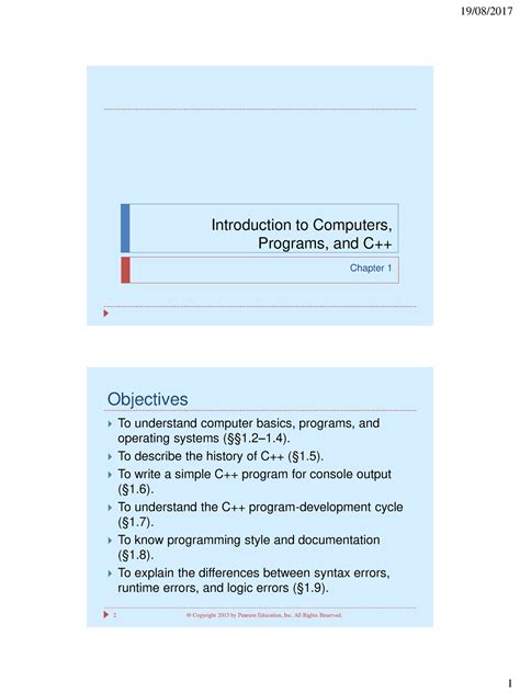 Introduction Lecture Notes Introduction To Computers Programs And C Chapter