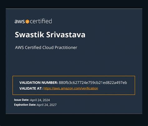 Swastik Srivastava On Linkedin Awscertified Cloudpractitioner Professionalgrowth Aws