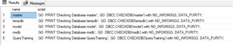 Running Dbcc Checkdb Against All Databases