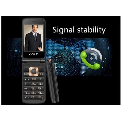 Раскладной телефон H-mobile Dual Black с двойным экраном и громкий ...