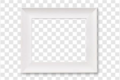 547 투명 배경에 고립 된 흰색 풍경 프레임 모형 프리미엄 Psd 파일