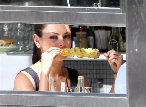 Celebs Eating Mila Kunis