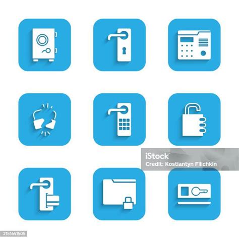 Set Digital Door Lock Folder And Key Card Safe Combination Broken Cracked House Intercom System